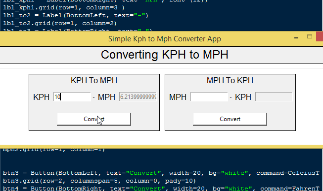 Simple Kph To Mph Converter App In Python Free Source Code Sourcecodester